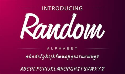 대문자 벡터 문자 알파벳 서체를 그린 세련된 브러시 프리미엄 벡터