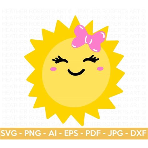 Cute Sun Clipart Svg Sun Svg Sun Clipart Svg Summer Svg Inspire