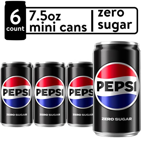 Pepsi Zero Sugar Free Calorie Free Cola Soda Pop 75 Fl Oz 6 Pack
