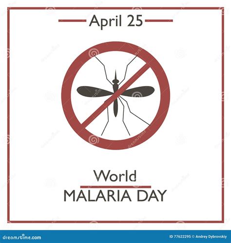 World Malaria Day Mosquito Bans The Sign Liver Malaria Virus Infographics Vector