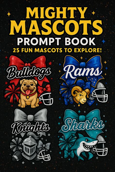 Mighty Mascots Prompt Book 25 Fun Sports Mascot Designs For Creativ