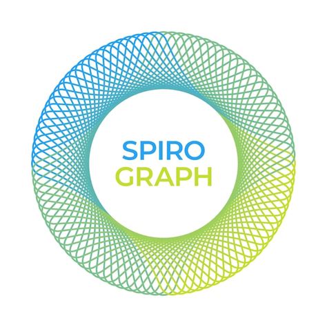 Premium Vector Blue And Green Spirograph Circle On A White Background Spiro Graph Logo Vector