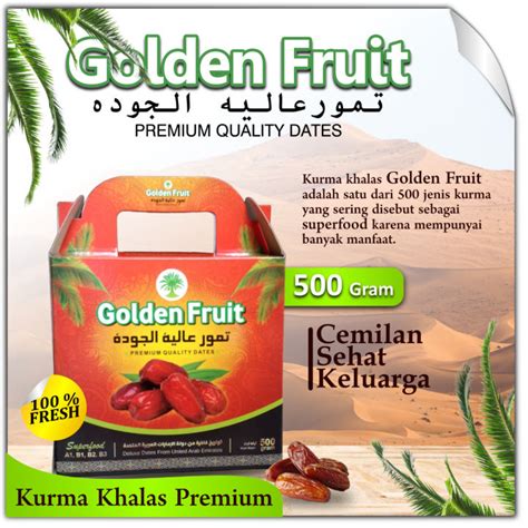 Kurma Golden Fruit Khalas Kholas 500 Gram Lazada Indonesia