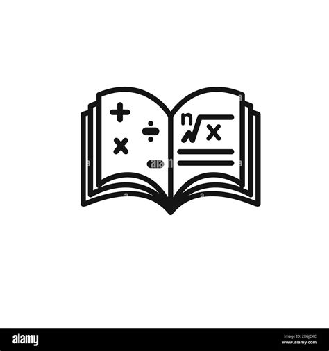 Maths Book Icon Vector Logo Set Collection For Web App Ui Stock Vector