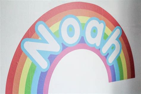 Noahs Rainbow Themed Bedroom Bedroom Themes Rainbow Themed