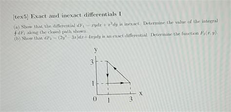 Solved Tex Exact And Inexact Differentials I A Show Chegg