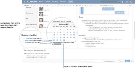 how to build a release planning page in confluence confluence data