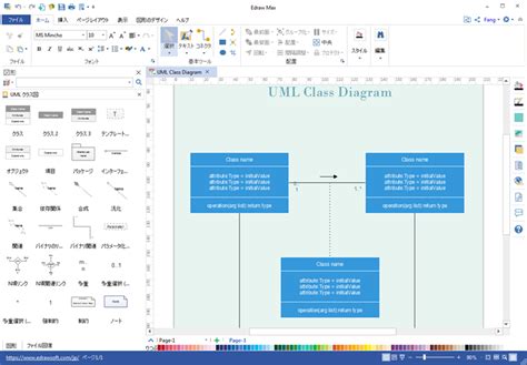 UMLクラス図 UMLモデリングツール