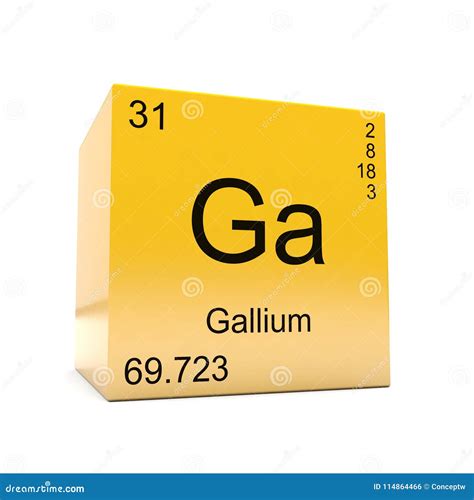Gallium Element From The Periodic Table Royalty Free Stock Image CartoonDealer Com 156257386