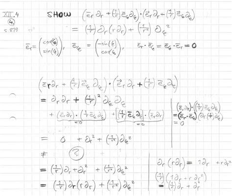 Help Needed With Partial Derivatives And Polar Coordinates Missing Term Mathematics Stack