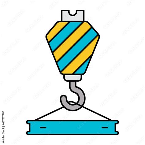 Clevis Rigging With Pulley Vector Color Icon Design Handyman Services