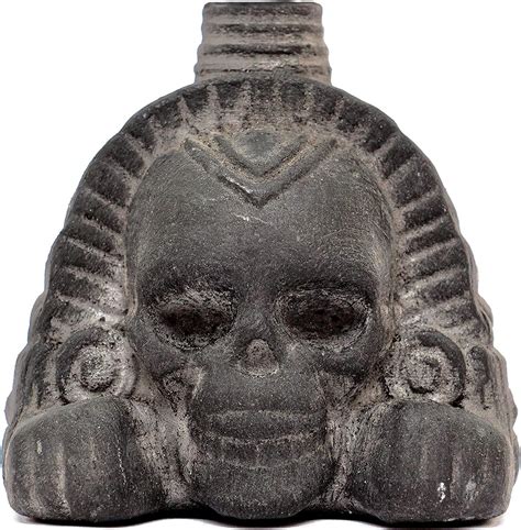 Itzcoehua Silbato De Muerte Azteca Gritando Real Obsidiana Negra