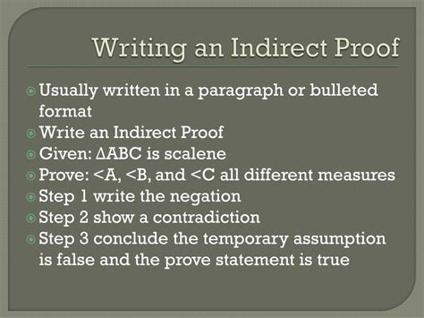 Ppt Chapter 5 Section 5 Indirect Proof Powerpoint Presentation Free