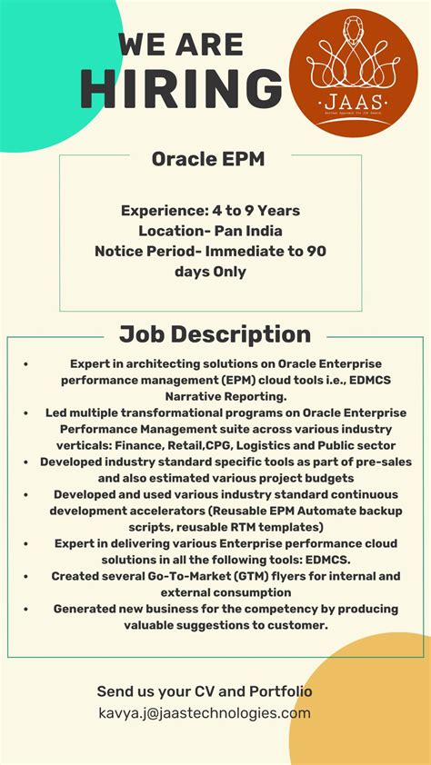 Kavya Jayashankar On Linkedin Hi Connection We Have Open Positions For Oracle Epm Experience