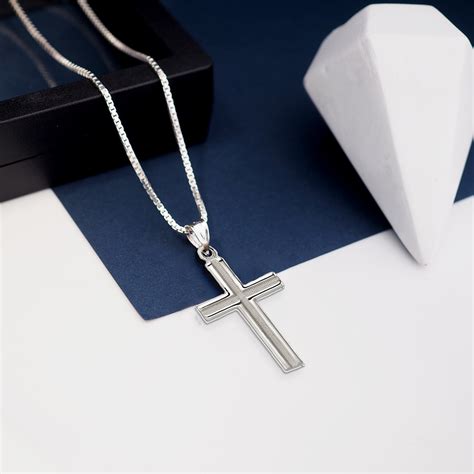 Sterling Silver Polished And Matte Finish Cross Pendant Pg83293