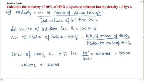 How To Calculate Molarity By Density Free Worksheets Printable
