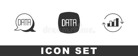 Set Data Analysis And Pie Chart Infographic Icon Vector Stock