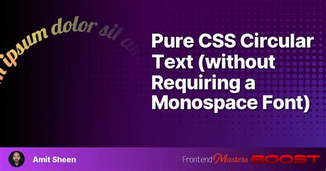 Pure Css Circular Text Without Requiring A Monospace Font Frontend