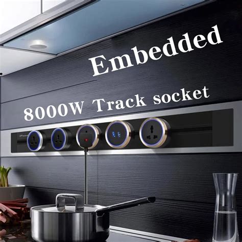 Embedded Track Socketmovable Slide Railconcealed Power Rail Type Plug In Desktop Socket With