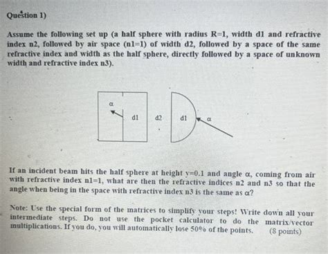 Solved Question 1)Assume the following set up (a half sphere | Chegg.com