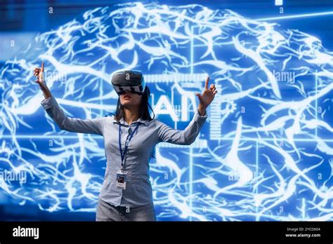 Computer Scientist Using Artificial Intelligence Computing Simulating Human Brain Thought