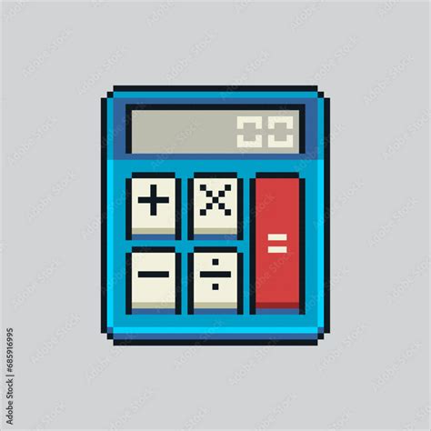 Pixel Art Illustration Calculator Pixelated Calculator Math