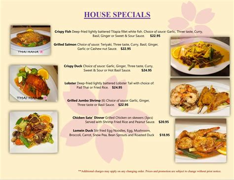 Hana Bistro Menu