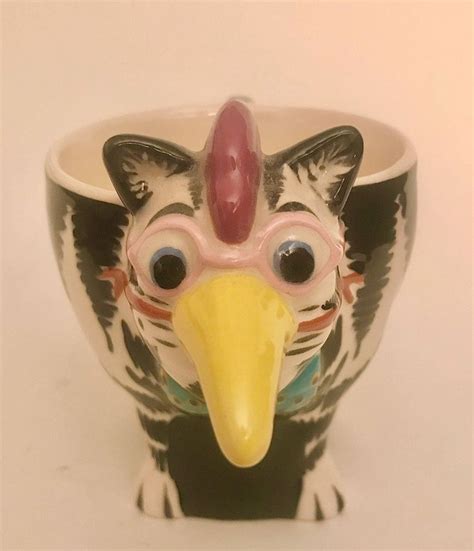 Artist Tom Hatton Signed Ceramic Cat Mug On Mercari Cat Mug Chicken