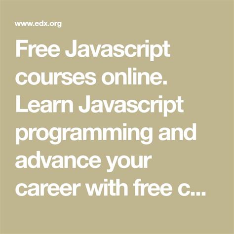Learn Javascript Programming Online