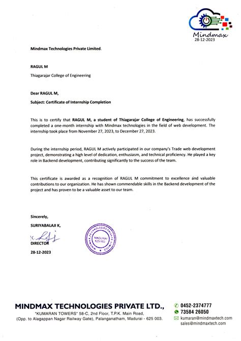 Ragul M On Linkedin Internship Webdevelopment Backenddevelopment