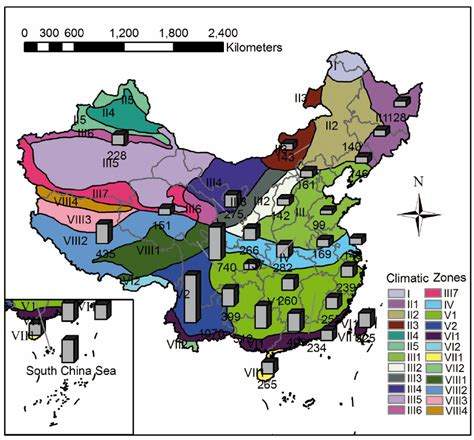 Climatic Zones And Density Of Seed Plants In China Black Lines