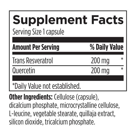 Resveratrol Quercetin Natural Medicine Formulas