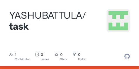 GitHub YASHUBATTULA Task