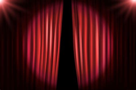 밝은 프로젝터와 오프닝 무대 커튼입니다 벡터 일러스트입니다 정정 당당한 쇼 템플릿 0명에 대한 스톡 벡터 아트 및 기타 이미지 0명 개념과 주제 공연 Istock