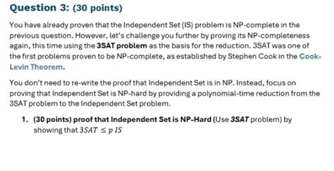solved question 3 30 ﻿points ﻿you have already proven