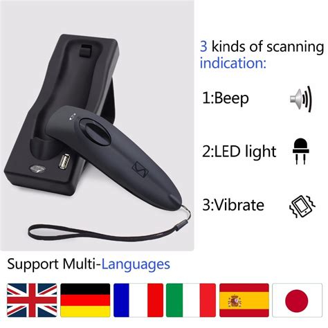 1d Ccd Barcode Scanner Symcode Bluetooth 2 4ghz Wireless Usb Wired Black