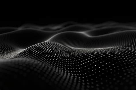 Premium Photo Black Dynamic Wave Pattern Abstract Digital Art