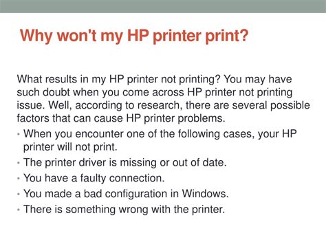PPT How To Fix Hp Printer Not Printing PowerPoint Presentation Free Download ID 11492284