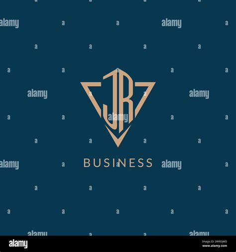 Jr Logo Initials Triangle Shape Style Creative Logo Design Vector Graphic Stock Vector Image