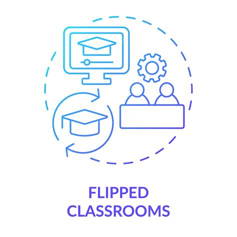 Premium Vector Flipped Classrooms Blue Gradient Concept Icon