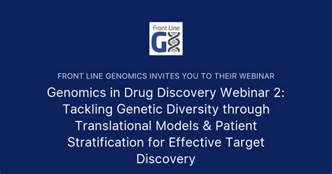 Genomics In Drug Discovery Webinar 2 Tackling Genetic Diversity