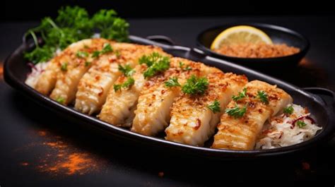 Premium Photo Crispy Baked Carp Fillet