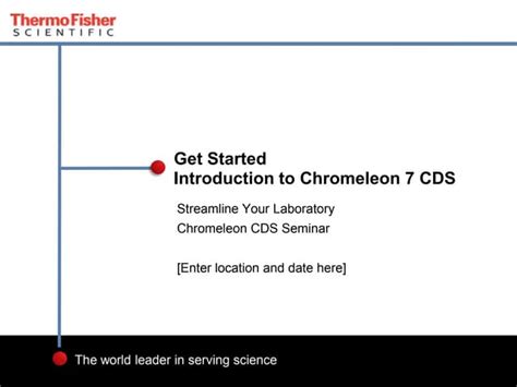 Chromatography Data System Get Started Intoduction To Chromeleon 7 Cds