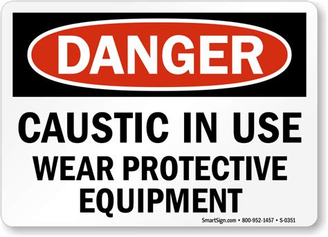 Caustic Signs Caustic Danger Signs
