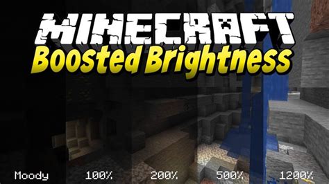 Boosted Brightness Mod For Minecraft Minecraft Minecraft Mods Minecraft Games