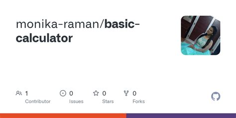 GitHub Monika Raman Basic Calculator