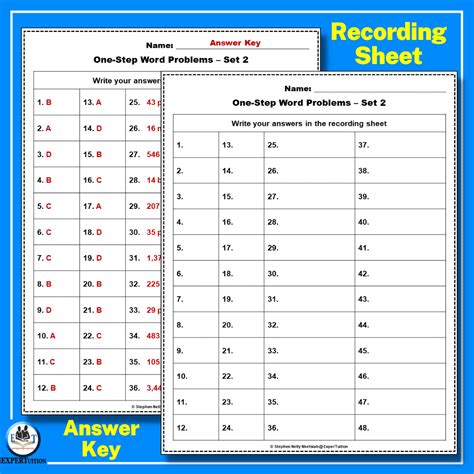 One Step Word Problem Task Cards Set 2 Expertuition