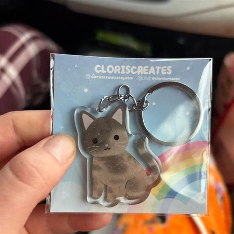 Rainbow Stag Beetle Green Insect Bug Keychain Cartoon Chibi Pet Art