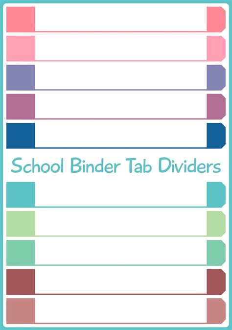Best 13 Tab Divider Template 17 Free Pdf Printables Artofit