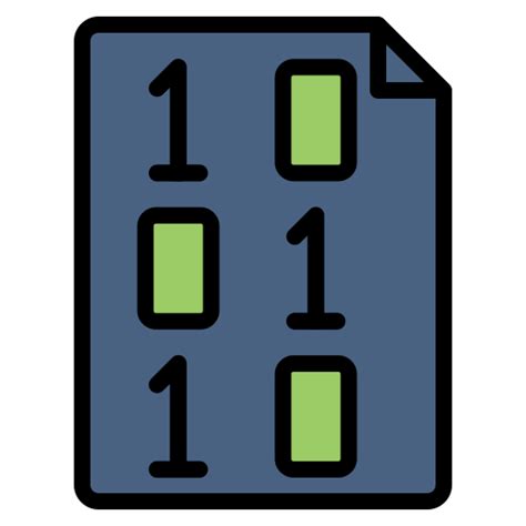 Binary File Free Electronics Icons